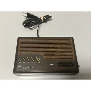 GE | Other | Vintage Ge Digital Alarm Clock Radio Am Fm Woodgrain Model ...